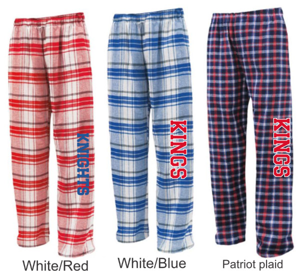 Kings Red Pom Text Pants Flannel - Friday Threads